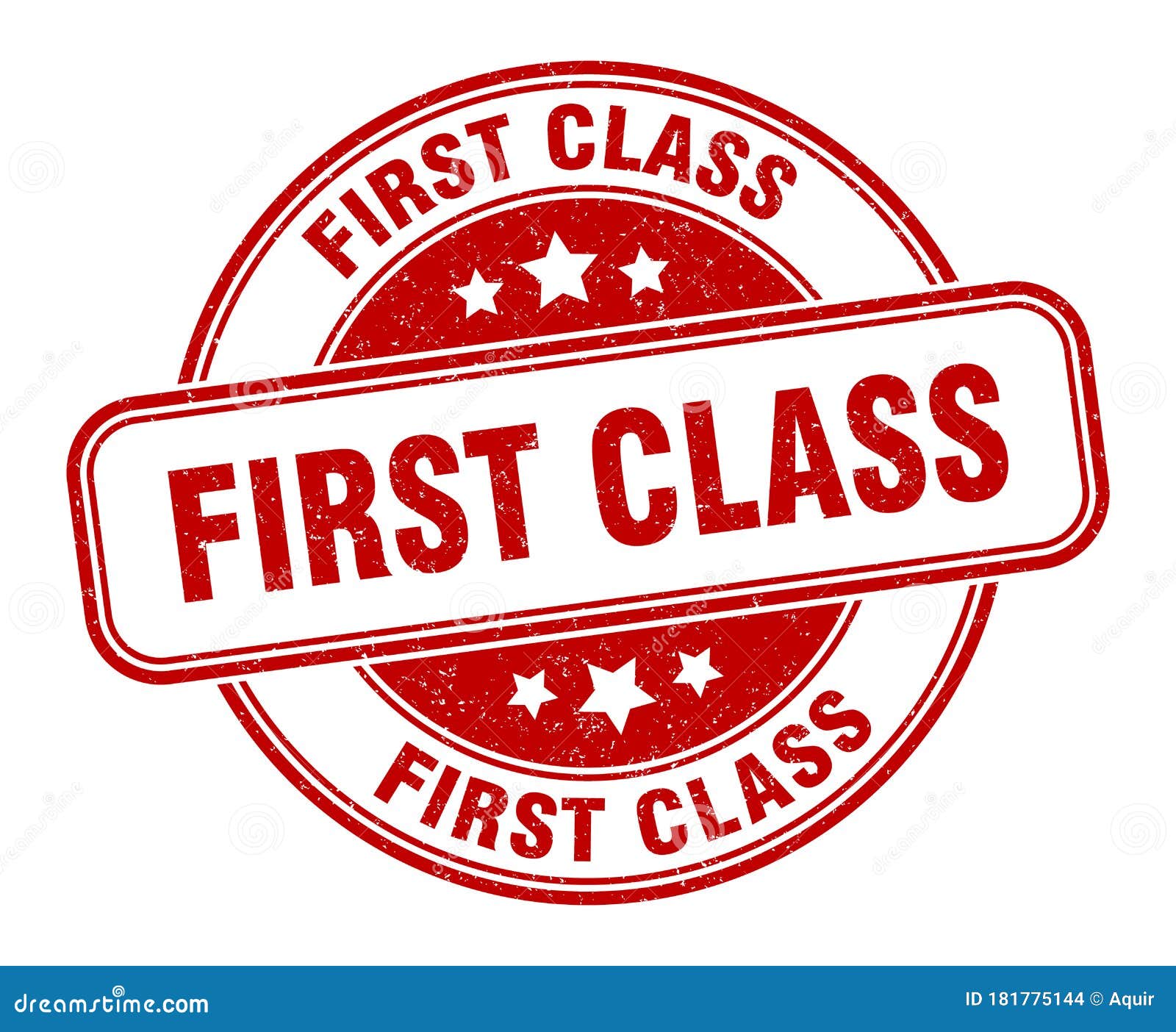 First Class Stamp. First Class Round Grunge Sign Stock Vector ...