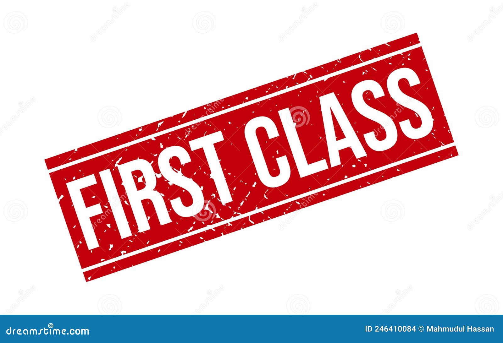 First Class Stamp Seal Vector Illustration Stock Vector - Illustration ...