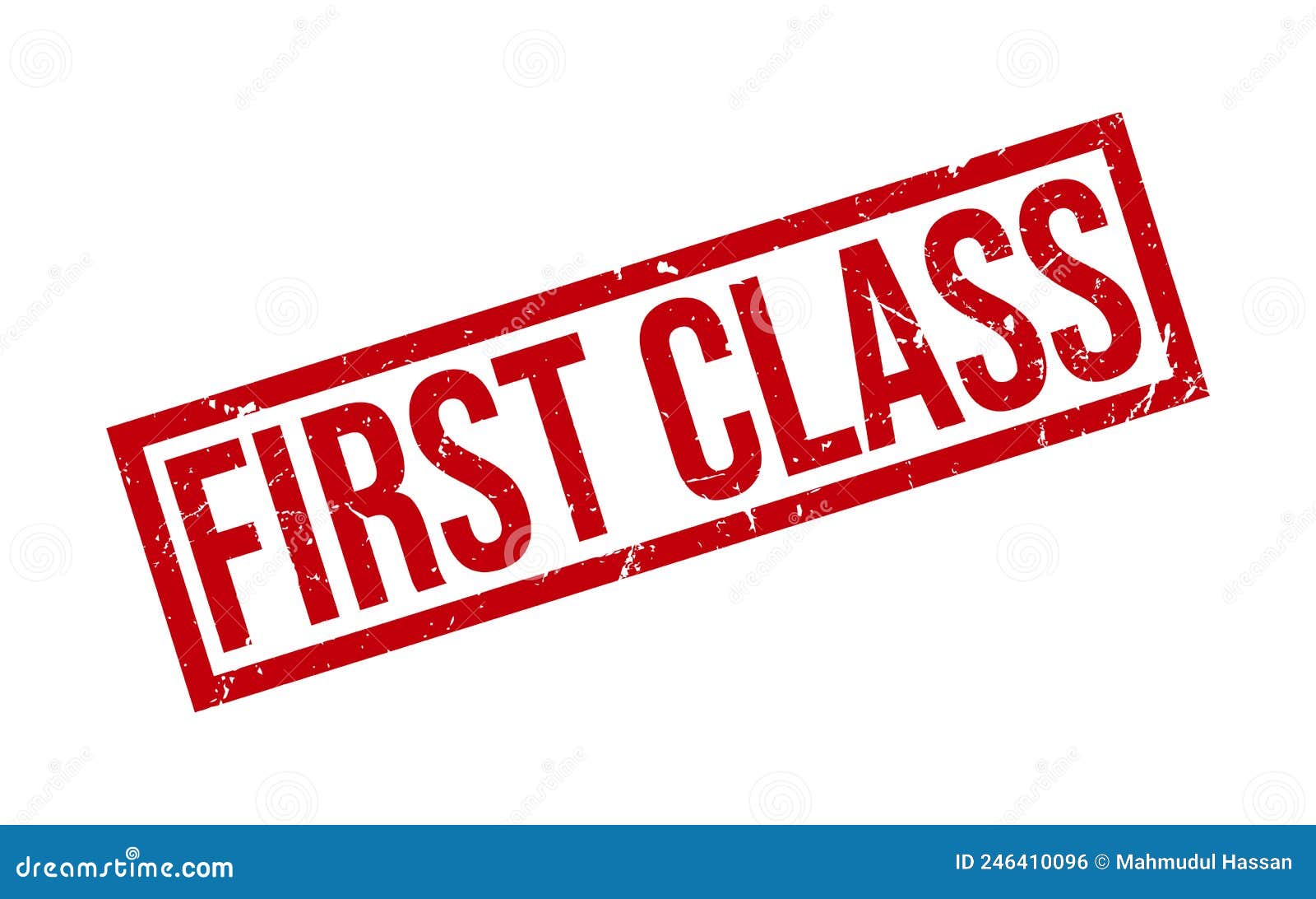 First Class Stamp Seal Vector Illustration Stock Vector - Illustration ...