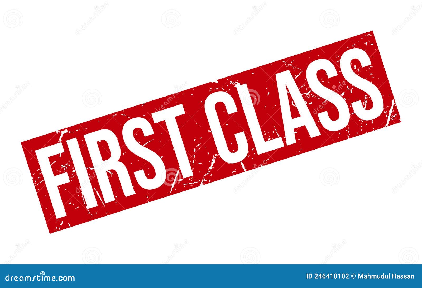 First Class Stamp Seal Vector Illustration Stock Vector - Illustration ...