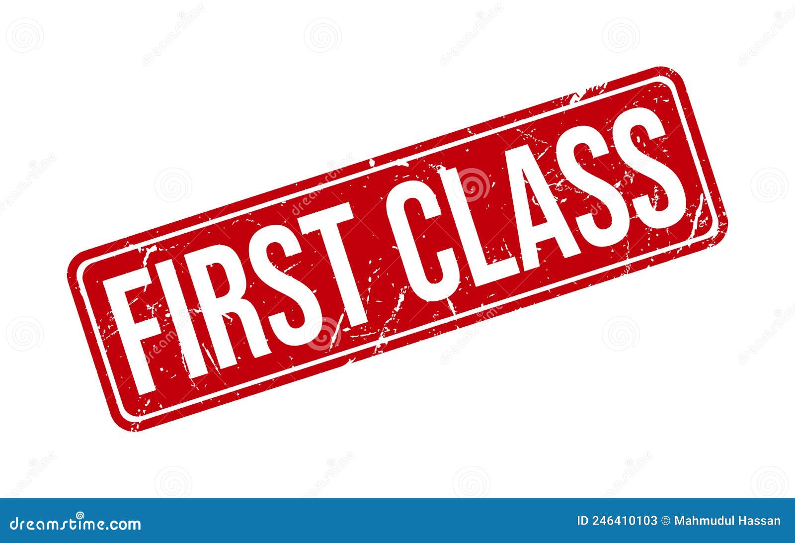 First Class Stamp Seal Vector Illustration Stock Vector - Illustration ...