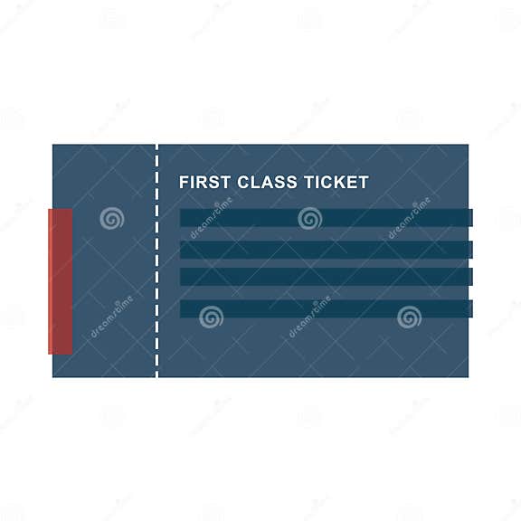 First Class Ticket. Vector Illustration Decorative Design Stock Vector ...