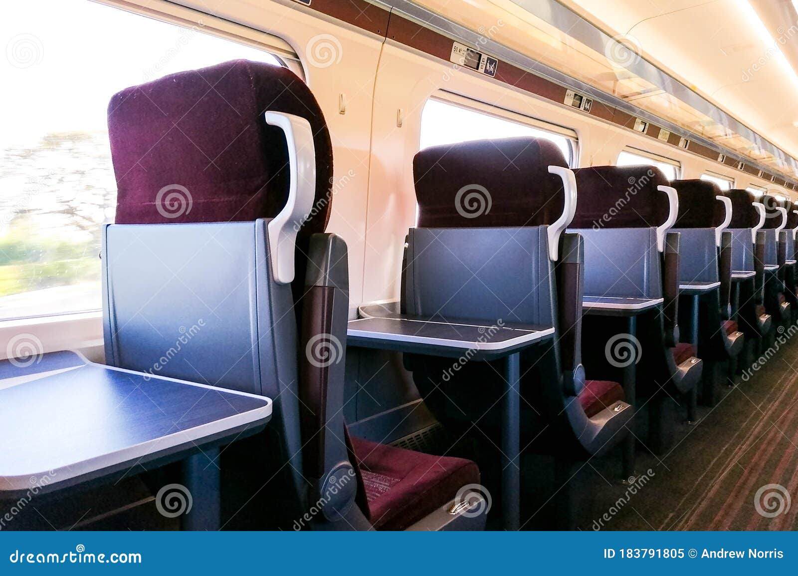 First Class Train Seating stock image. Image of holiday - 183791805