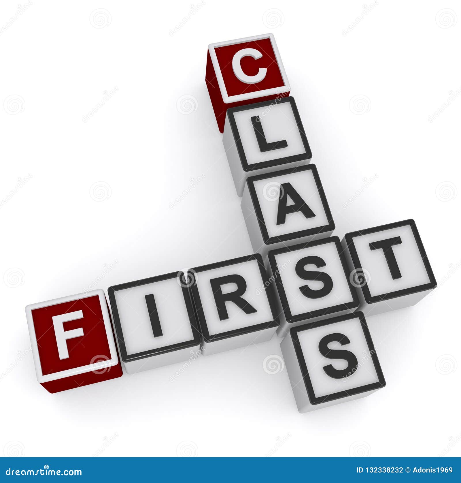 First class word block stock illustration. Illustration of message ...