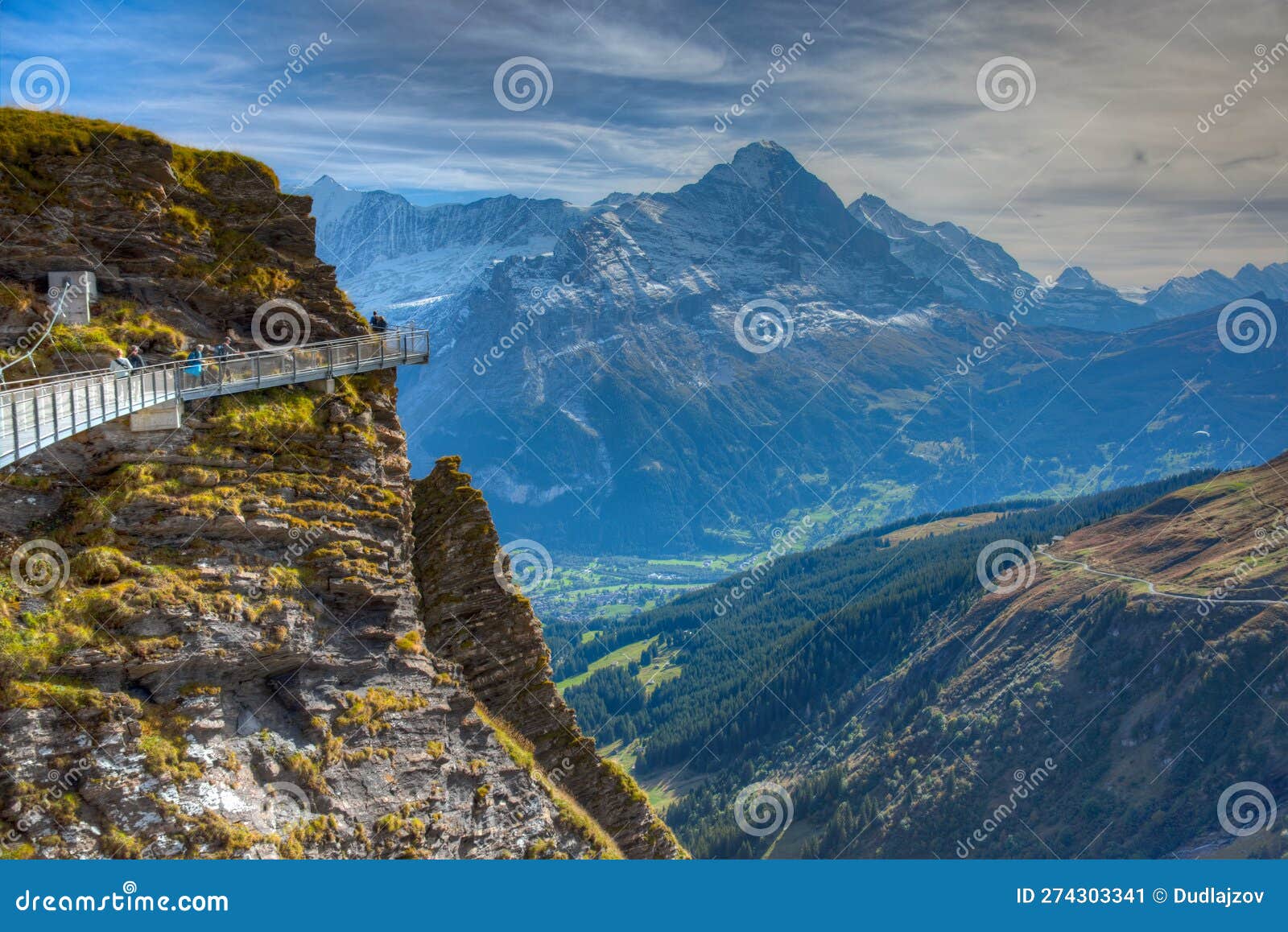 First Cliff Walk in Swiss Alps Stock Image - Image of tissot ...