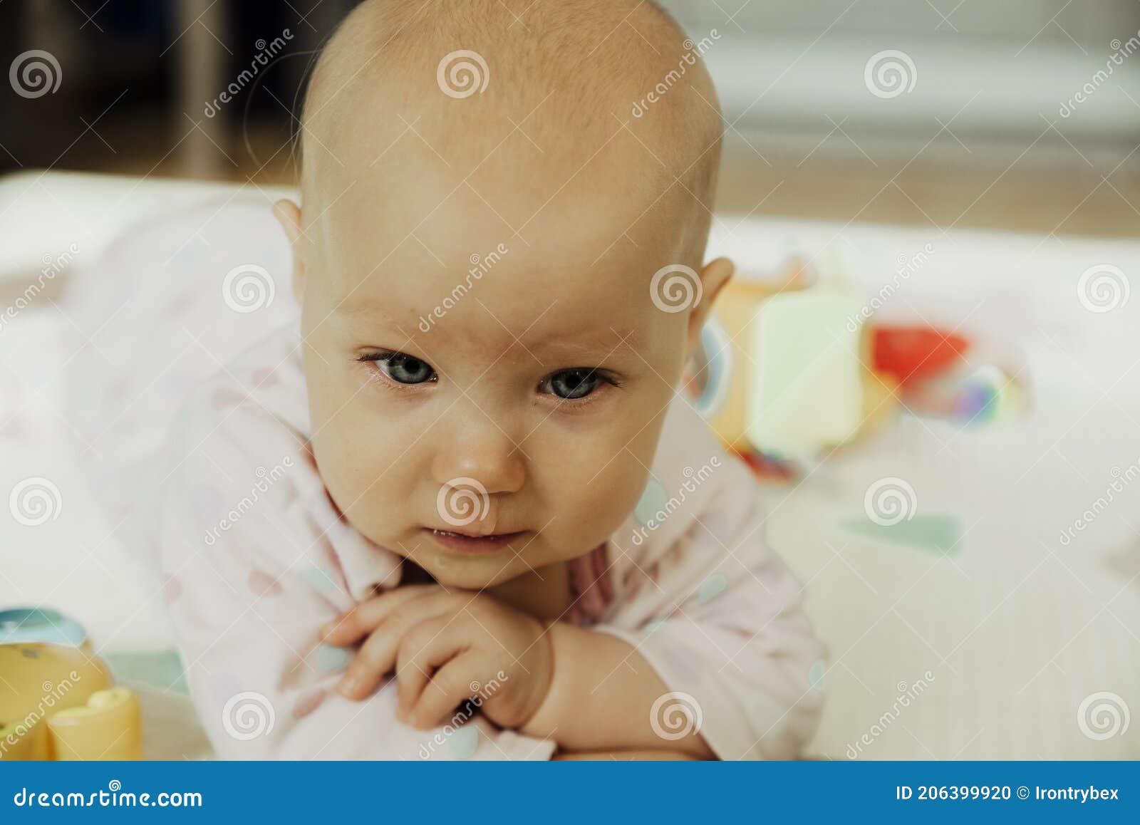 The First Cold in a Young Child, Crying, Glass Eyes, Illness Stock ...