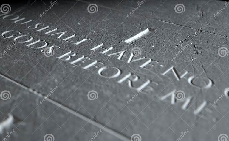 The First Commandment stock illustration. Illustration of christianity ...