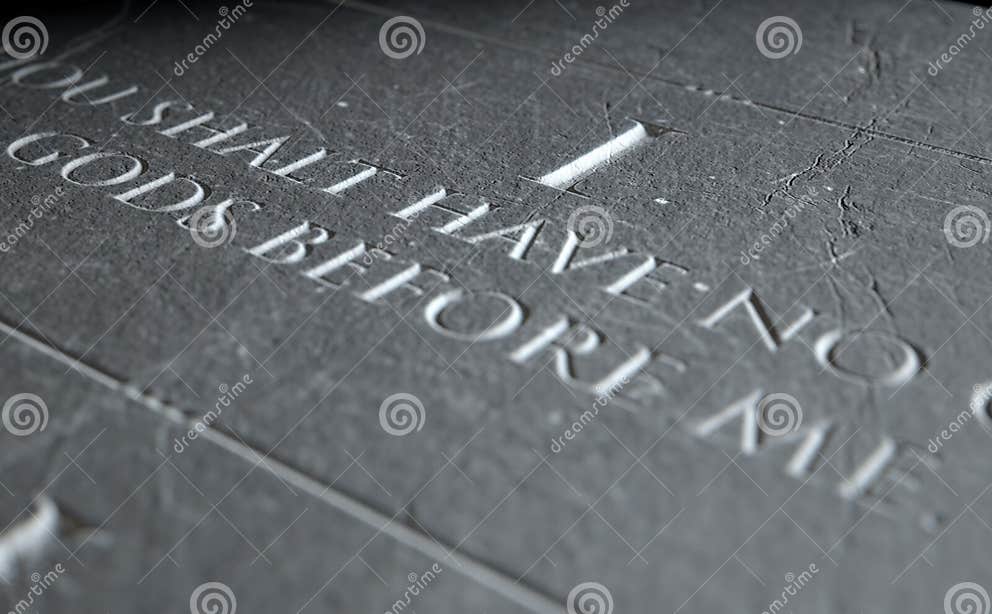 The First Commandment stock illustration. Illustration of christianity ...