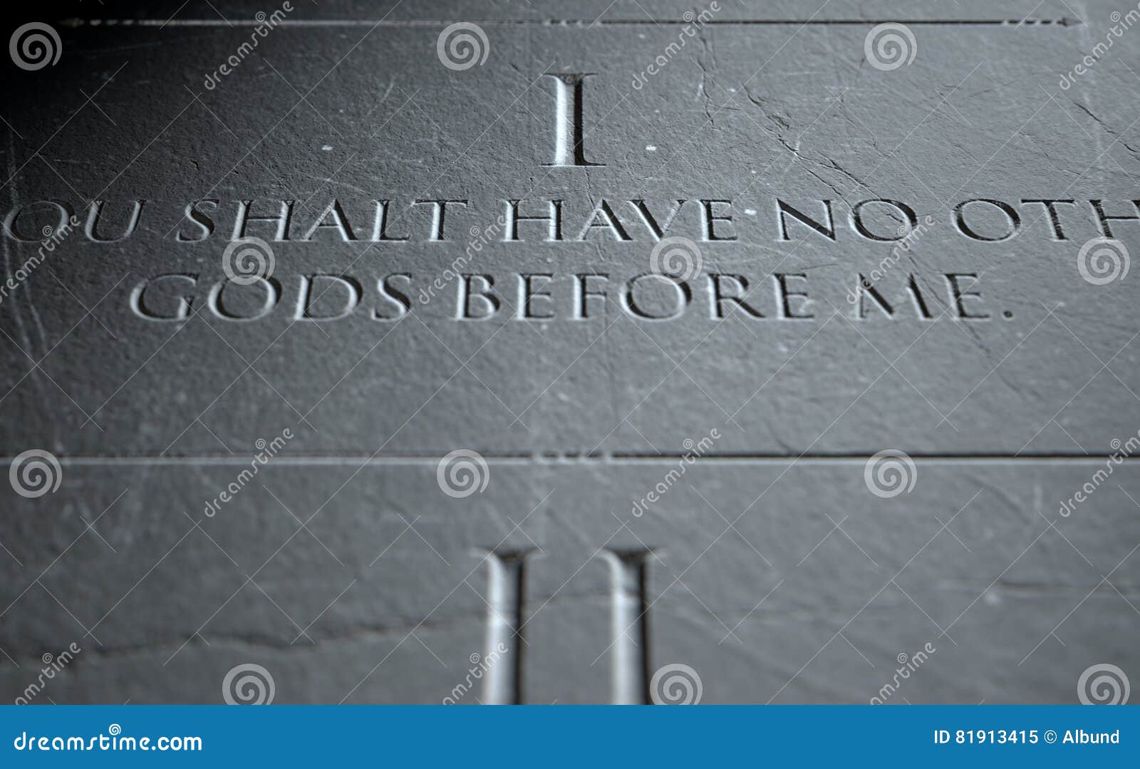 The First Commandment stock illustration. Illustration of inscribed ...