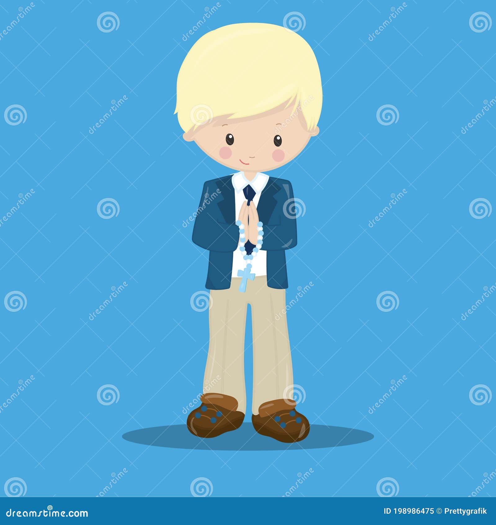 First Communication Boy Blonde 18 Stock Vector - Illustration of blonde ...