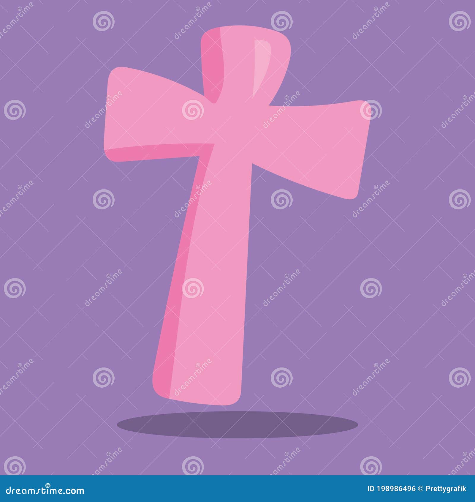 First Communication Pink Cross 13 Stock Vector - Illustration of vector ...