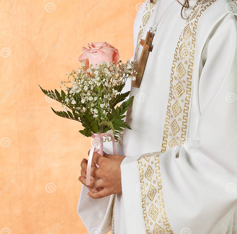 First Communion stock photo. Image of holy, ribbon, habit - 19410100
