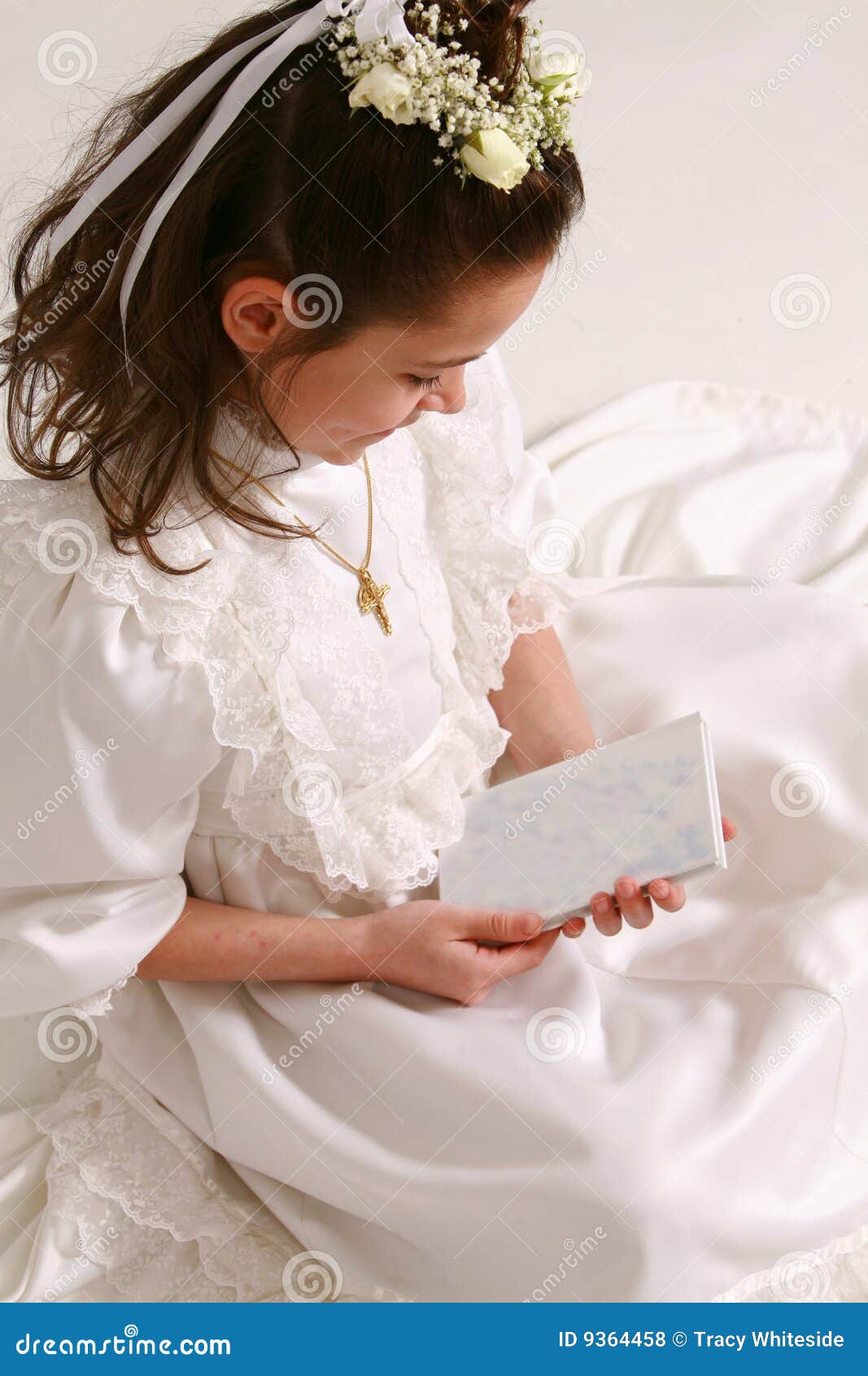 First communion 3 stock photo. Image of attractive, feminine - 9364458