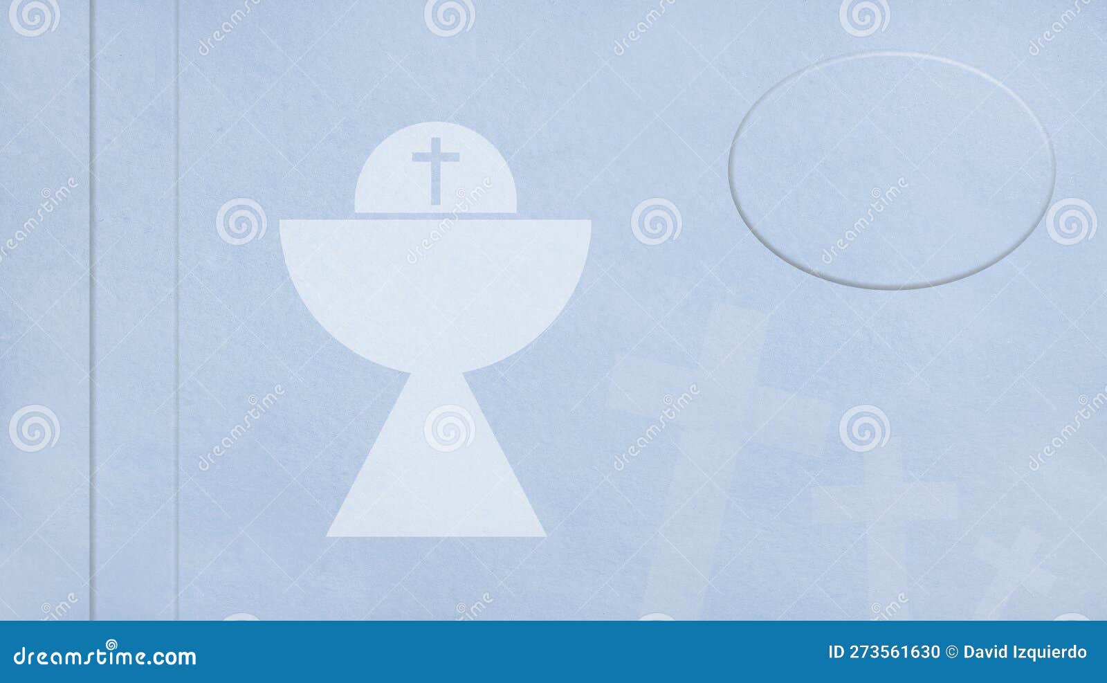 First Communion Blue Reminder with Space for Text or Name Stock ...