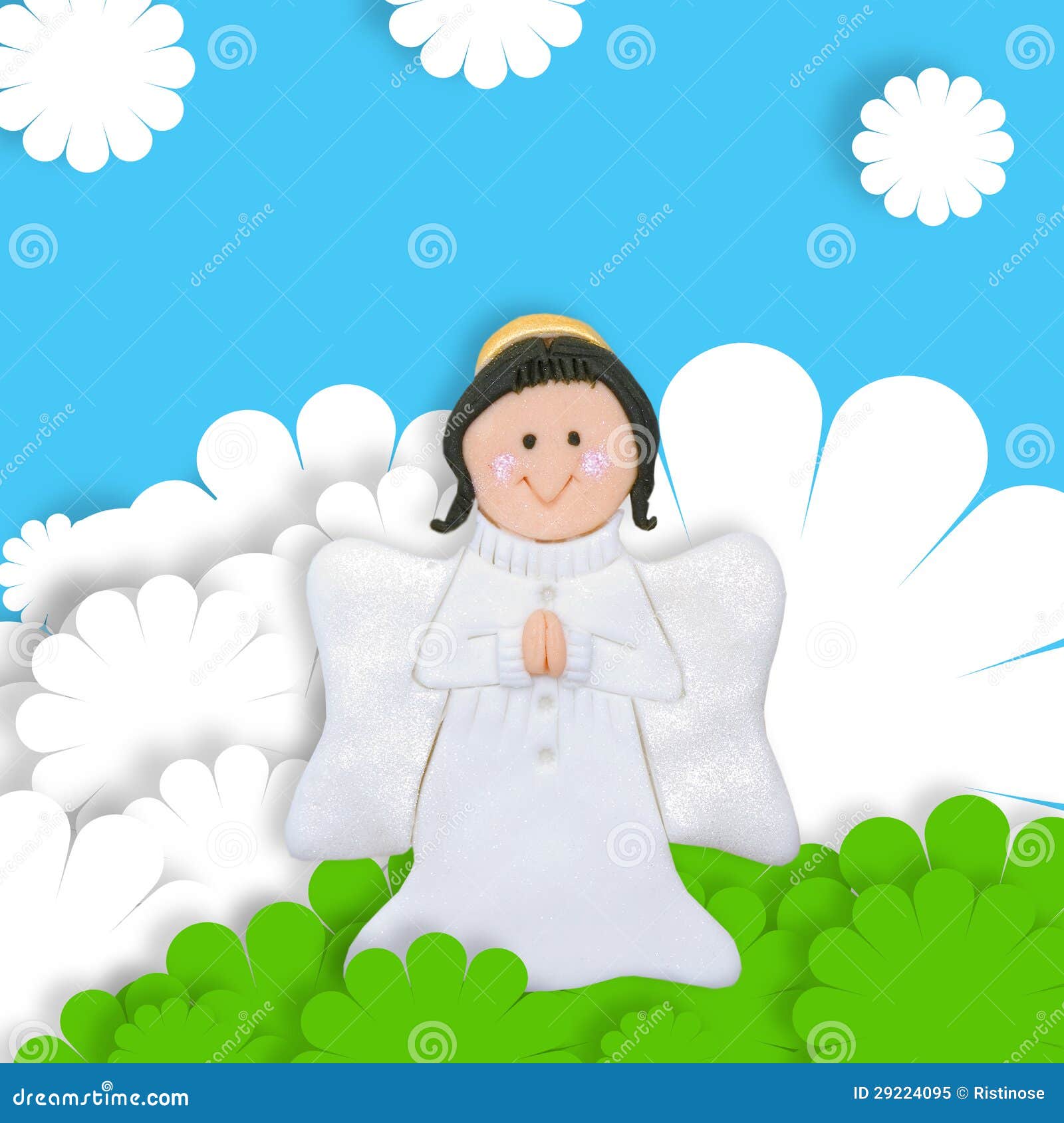 First communion card angel stock illustration. Illustration of copy ...