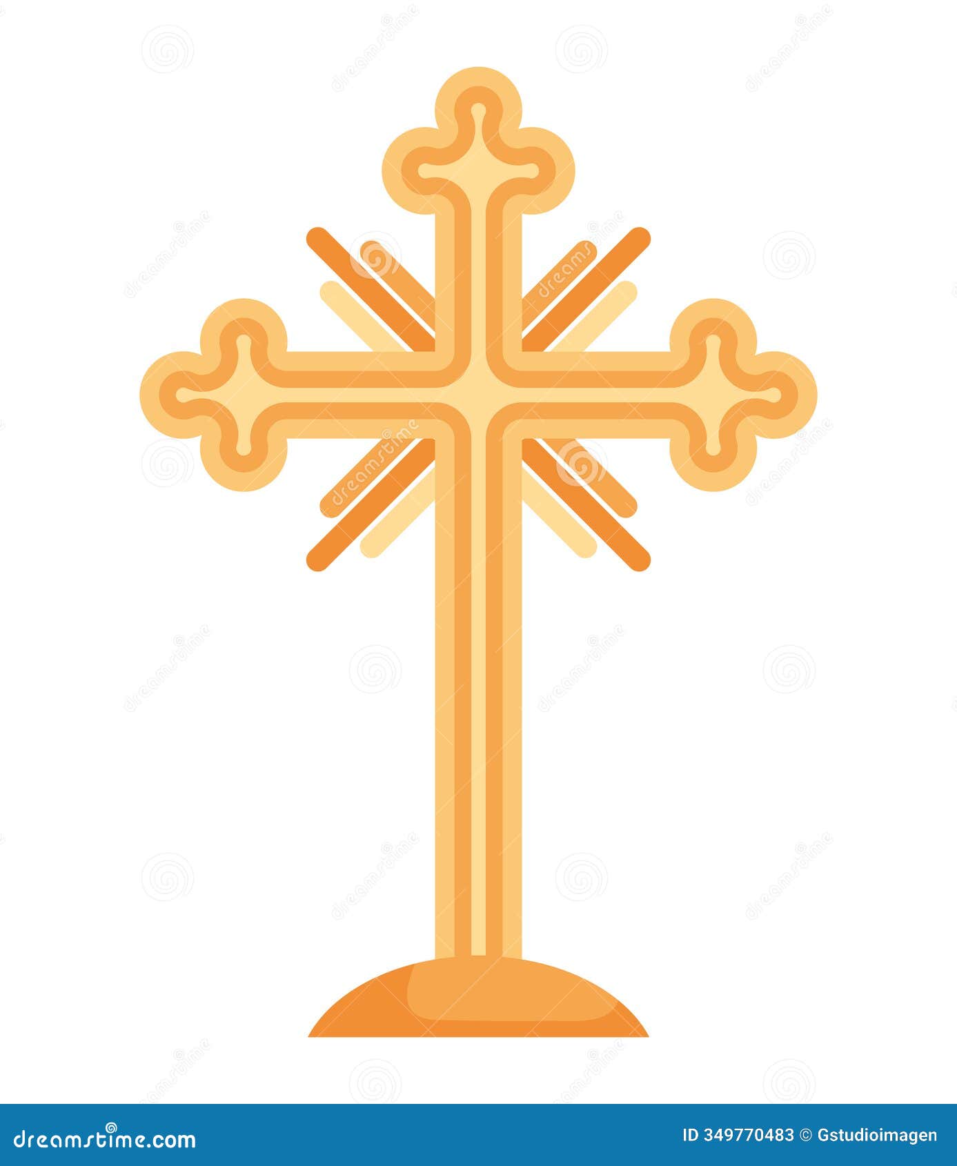 First Communion Catholic Cross Stock Vector - Illustration of spiritual ...