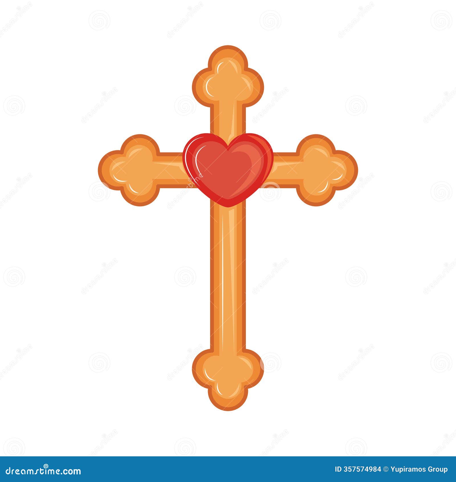 First Communion Catholic Cross Stock Illustration - Illustration of ...