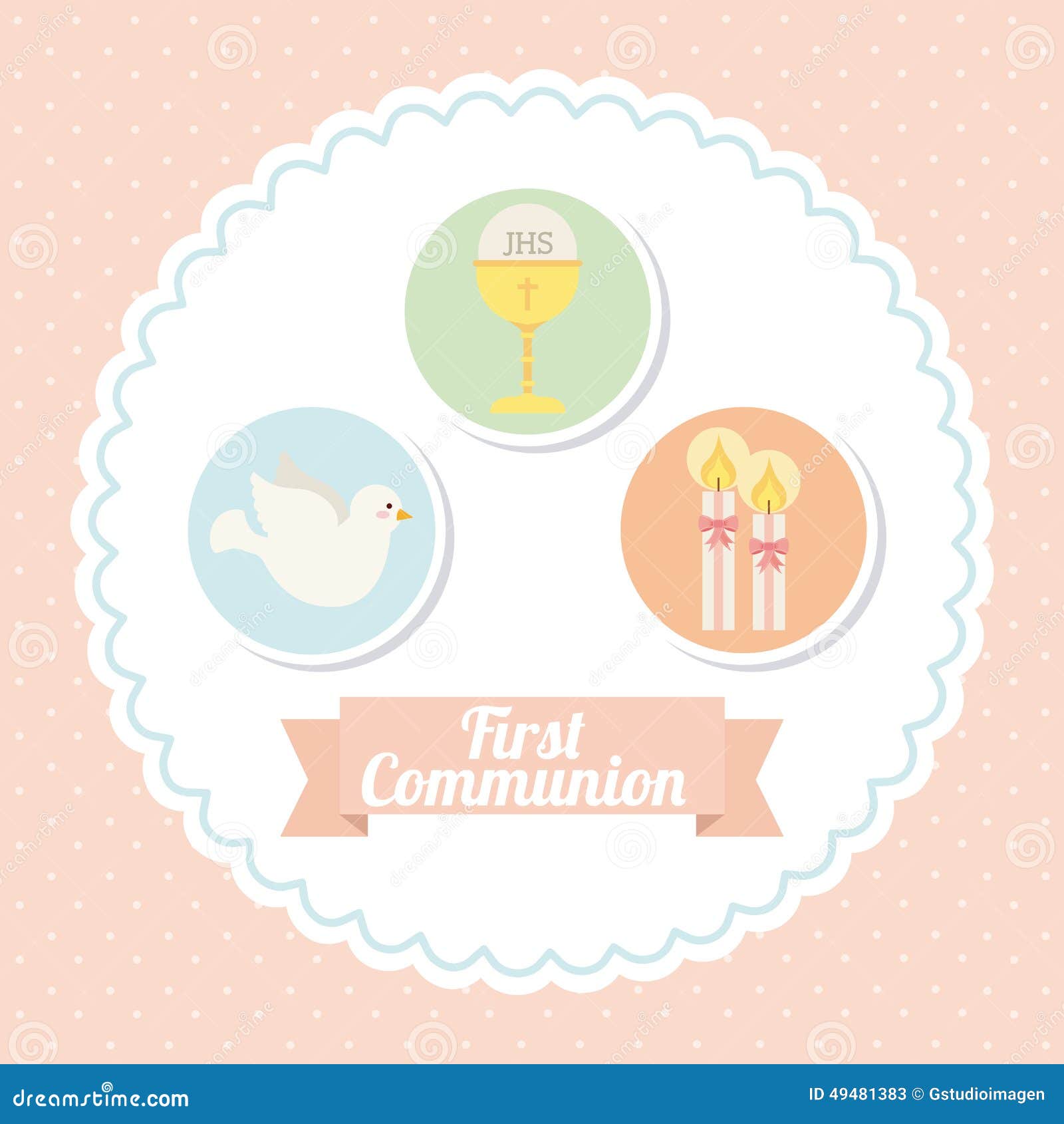 First communion stock illustration. Illustration of communion - 49481383