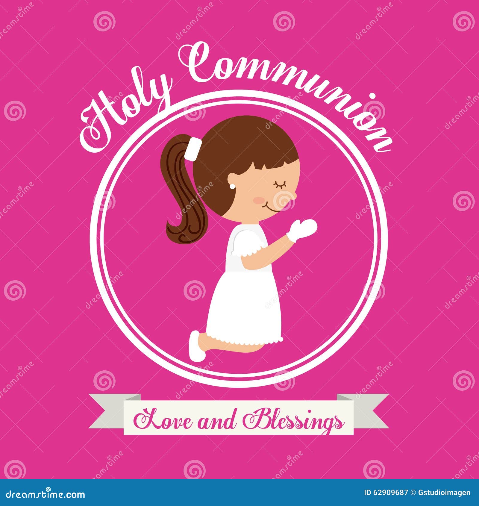 First communion design stock vector. Illustration of prayer - 62909687