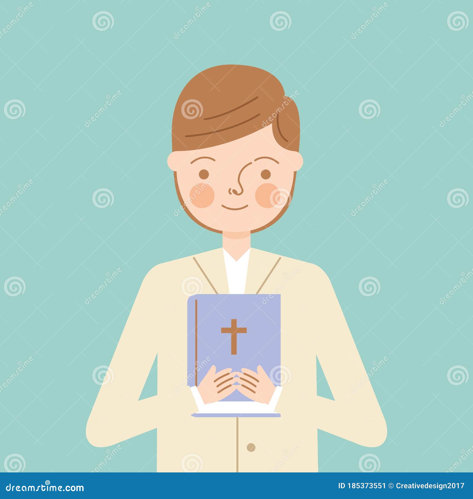 First Communion Dress. Vector Stock Vector - Illustration of dove ...