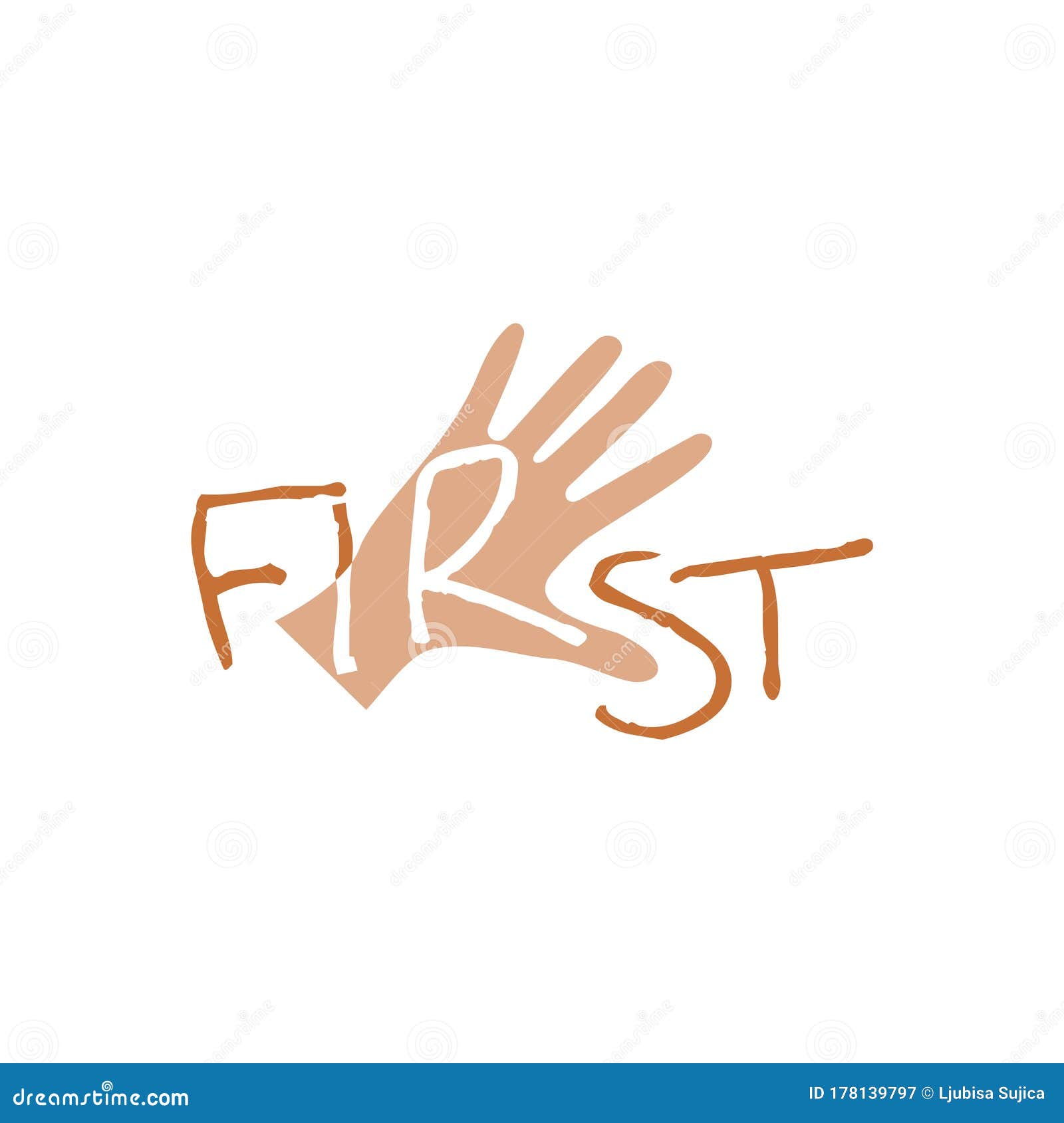 First Concept Icon Isolated on White Background Stock Vector ...