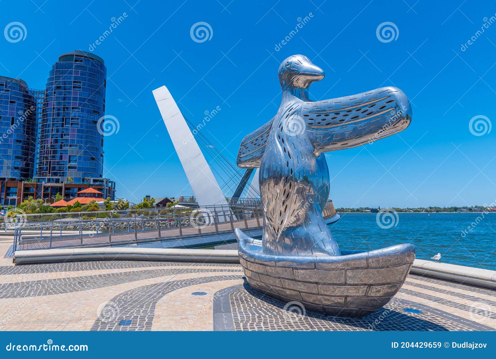 First Contact Sculpture in Perth, Australia Editorial Stock Image ...