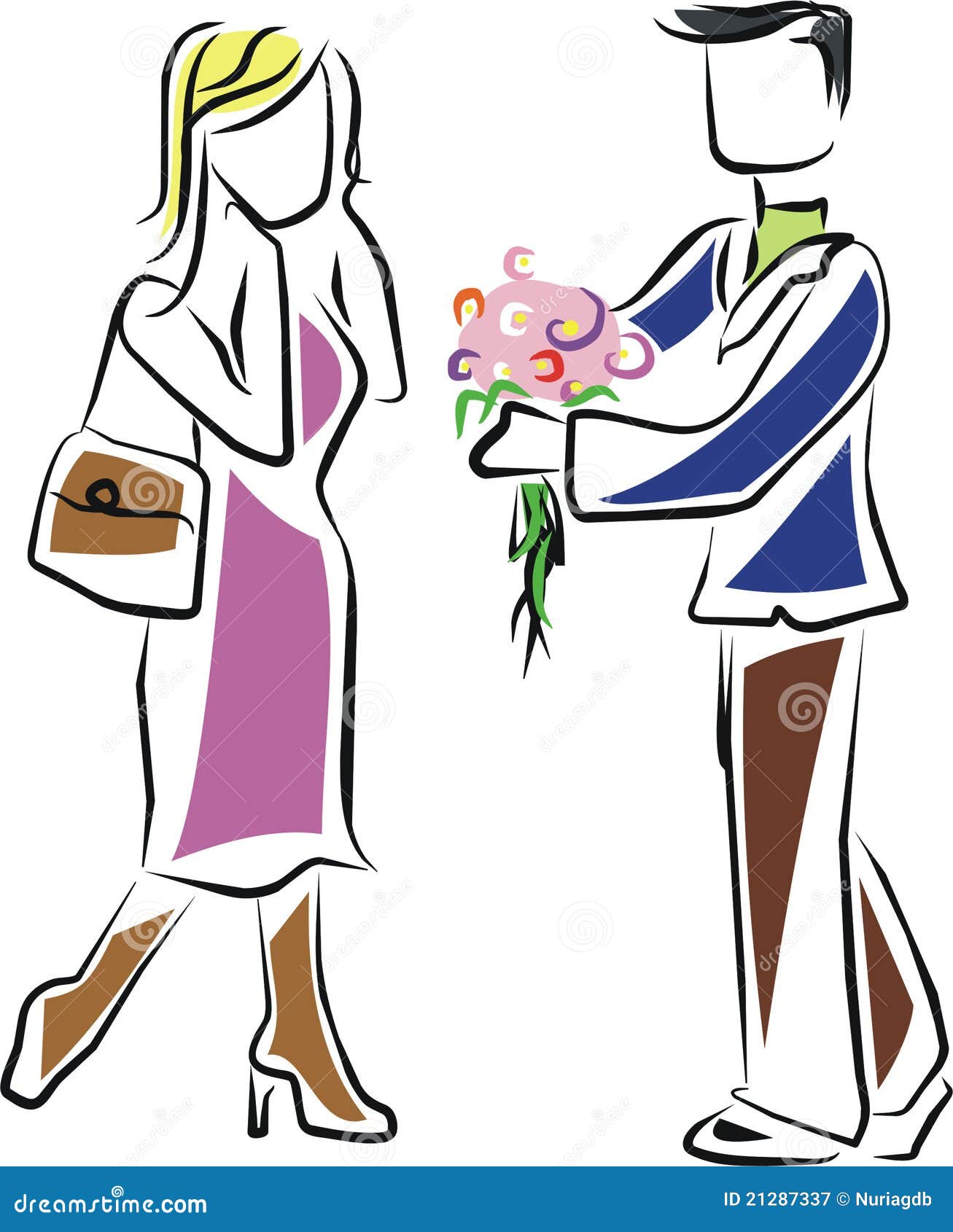 First date stock vector. Illustration of kiss, bride - 21287337