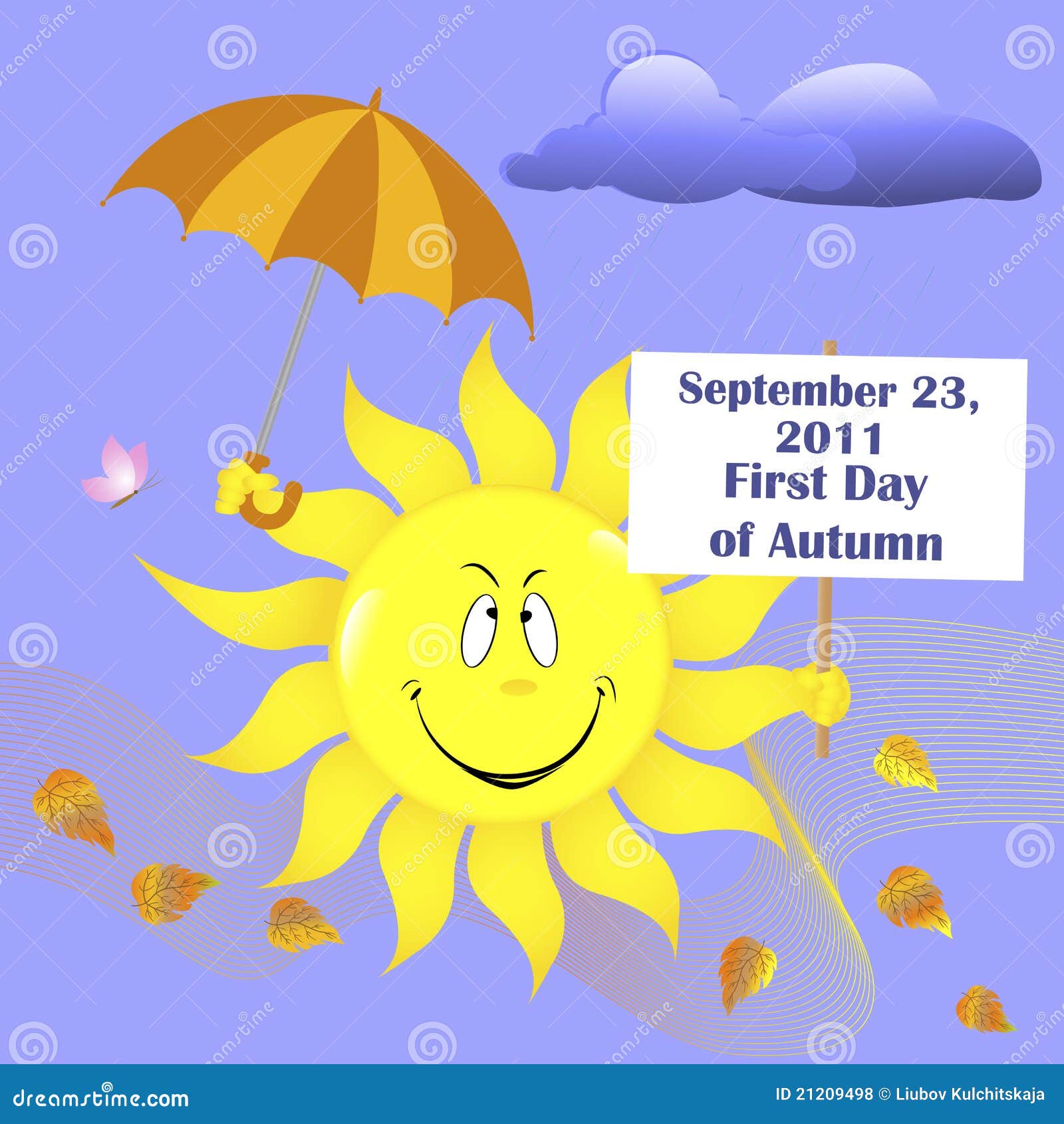 First Day of Autumn. stock vector. Illustration of environment - 21209498