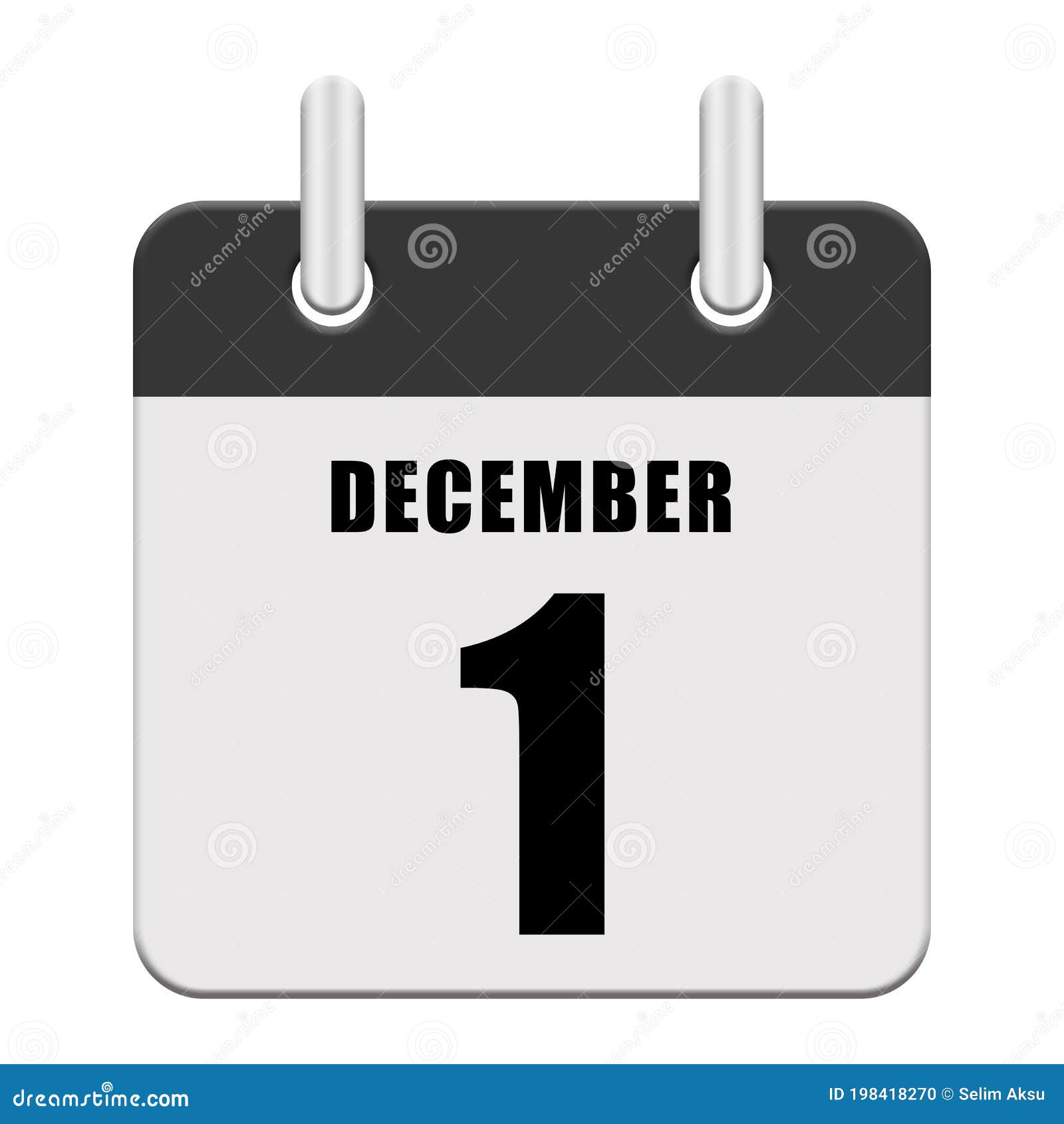 The First Day of Month. December 1 Stock Photo - Illustration of month ...