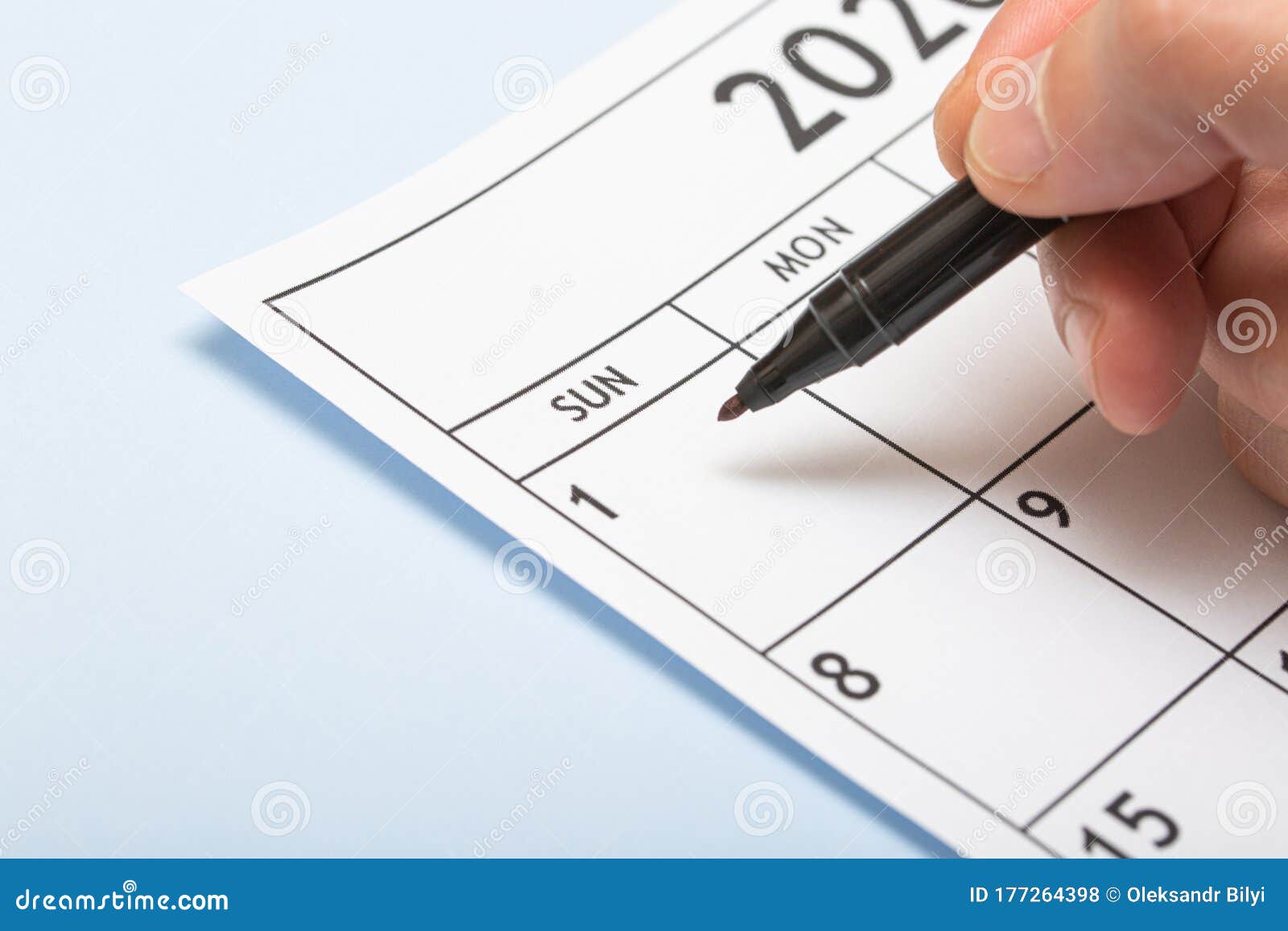 First Day on Paper Calendar Close-up. Stock Photo - Image of agenda ...