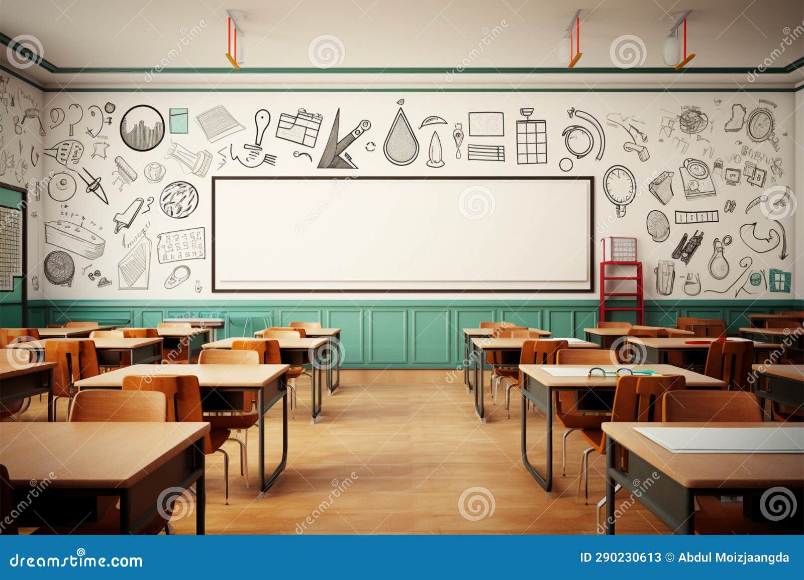 First Day Readiness Empty Classroom in a Middle School Awaits Students ...