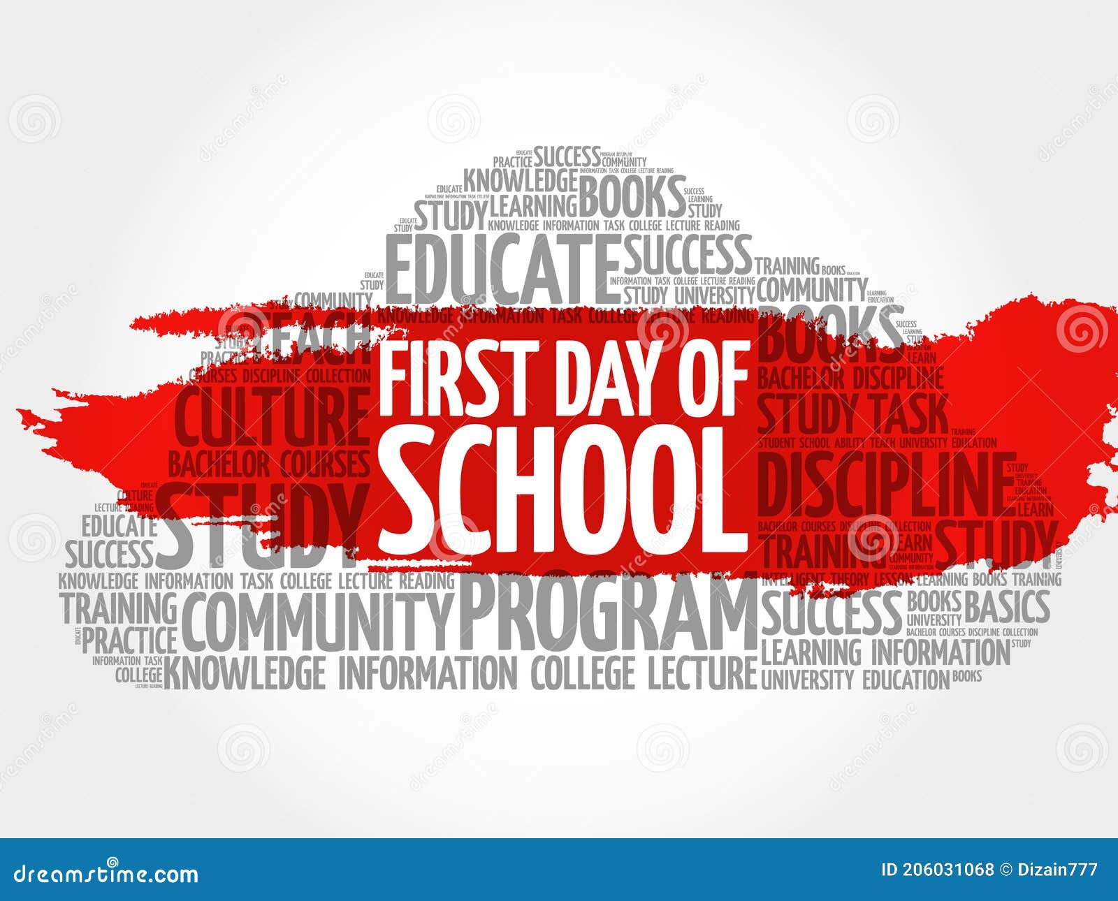 First Day of School Word Cloud Stock Illustration - Illustration of ...