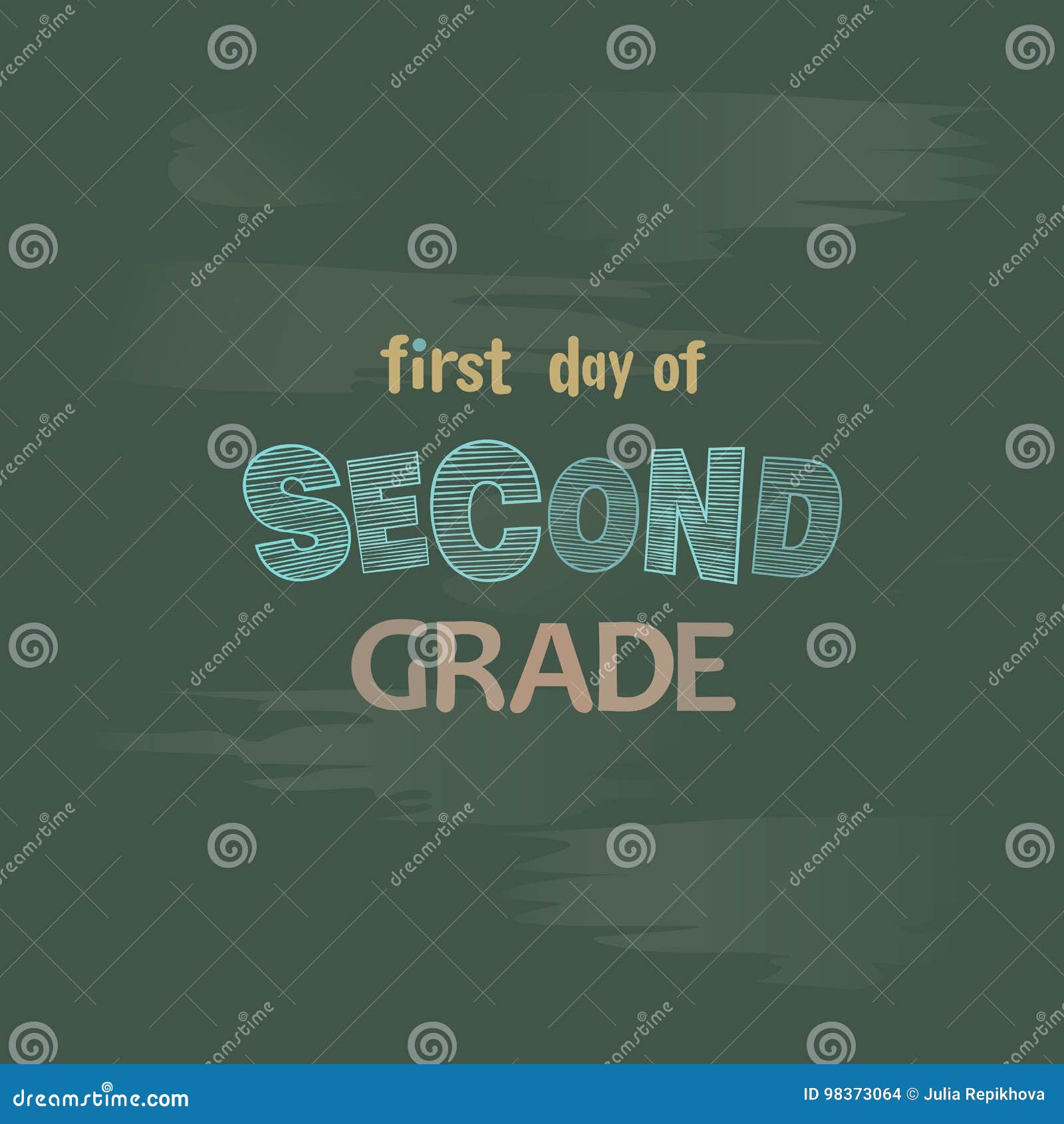 First Day Second Grade Stock Illustrations – 15 First Day Second Grade ...