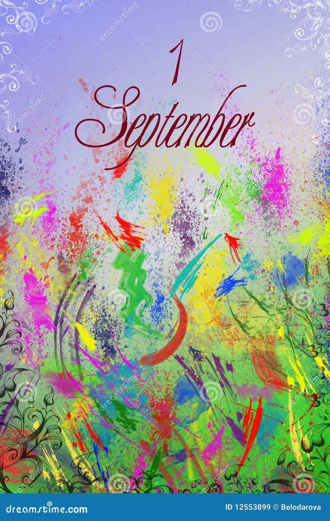 First day of september stock illustration. Illustration of note - 12553899