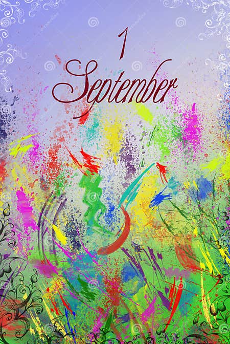 First day of september stock illustration. Illustration of note - 12553899