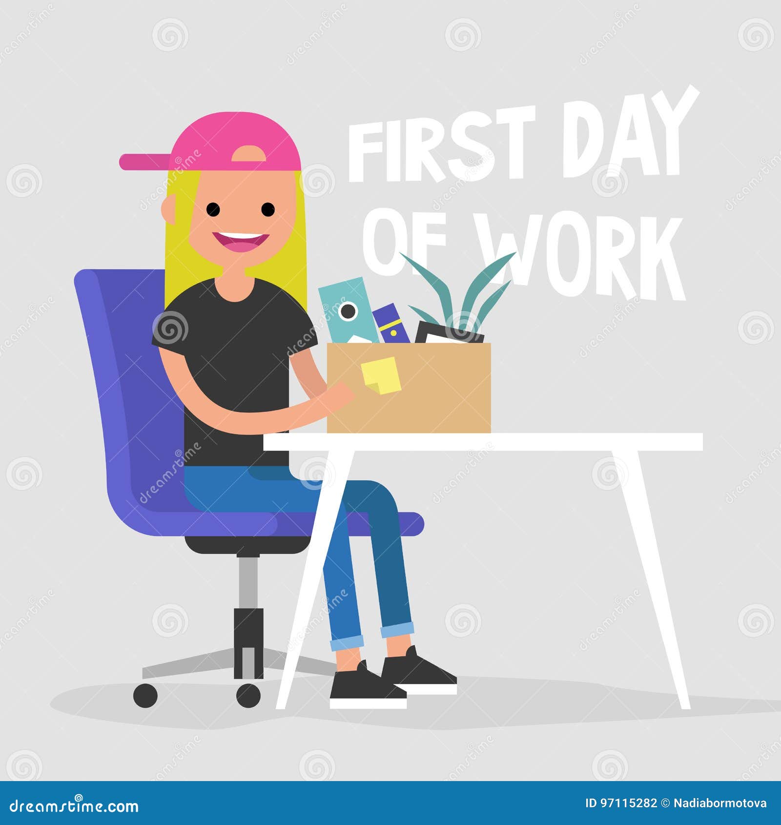 First Day Work Stock Illustrations – 1,951 First Day Work Stock ...
