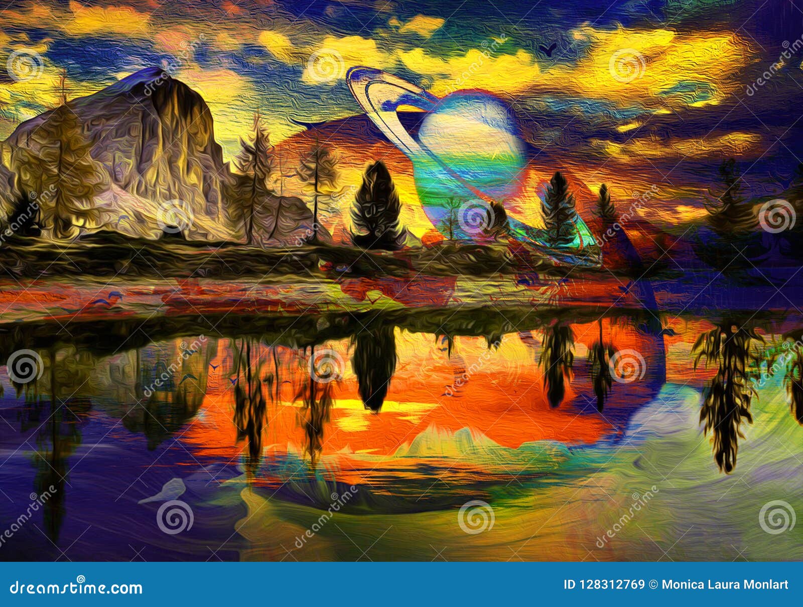 The First Days of Creation stock illustration. Illustration of earth ...