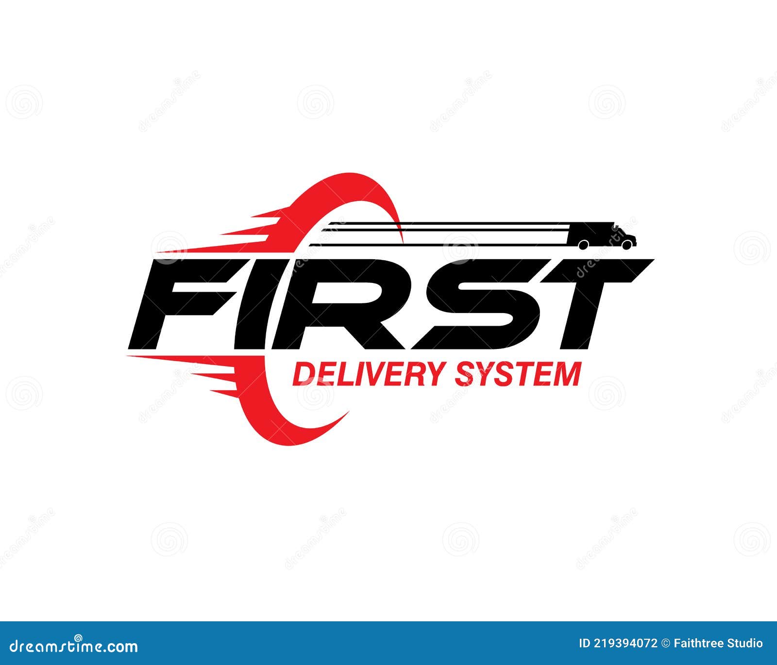 First Delivery System Wordmark for Shipping Company Logo Stock Vector ...