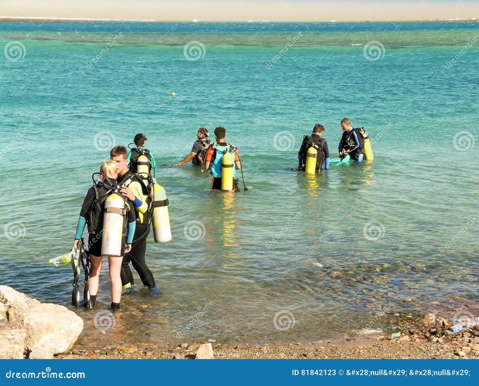 First Diving Lesson editorial stock photo. Image of equipment - 81842123
