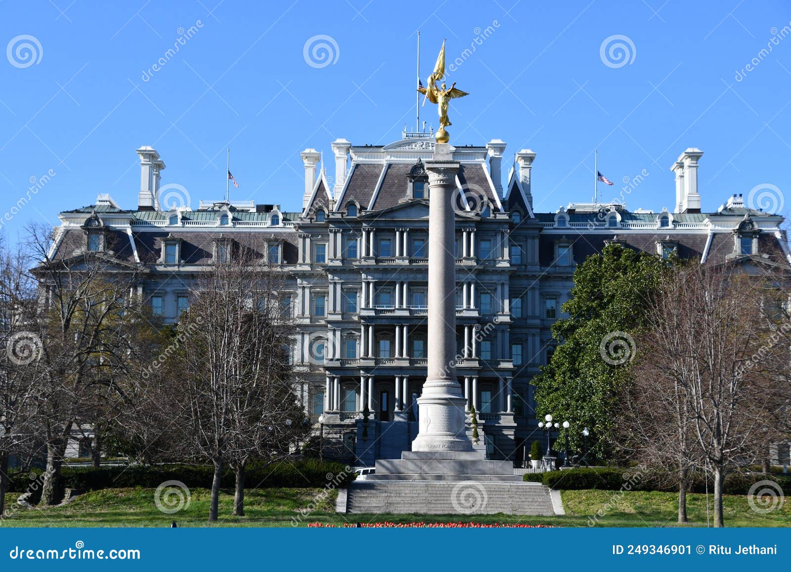 First Division Monument at Eisenhower Executive Office Building in ...
