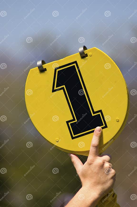 First down football marker stock image. Image of indicator - 4792297