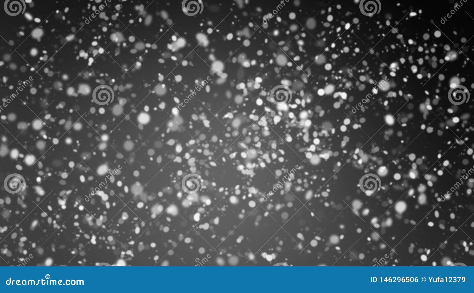 First Falling Snow Texture on Black Background. with Light Glow Effects ...