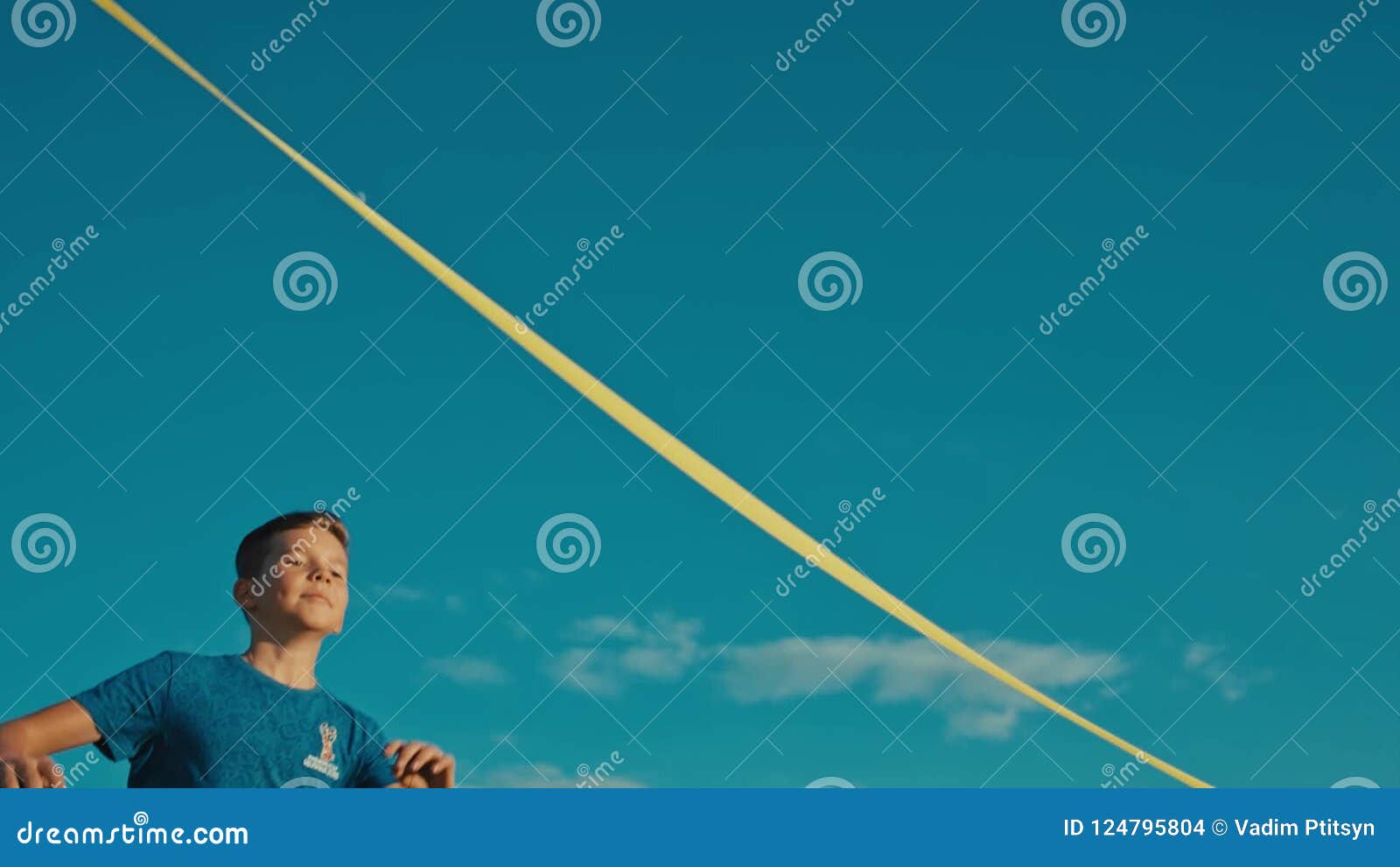 First at the finish stock footage. Video of strength - 124795804