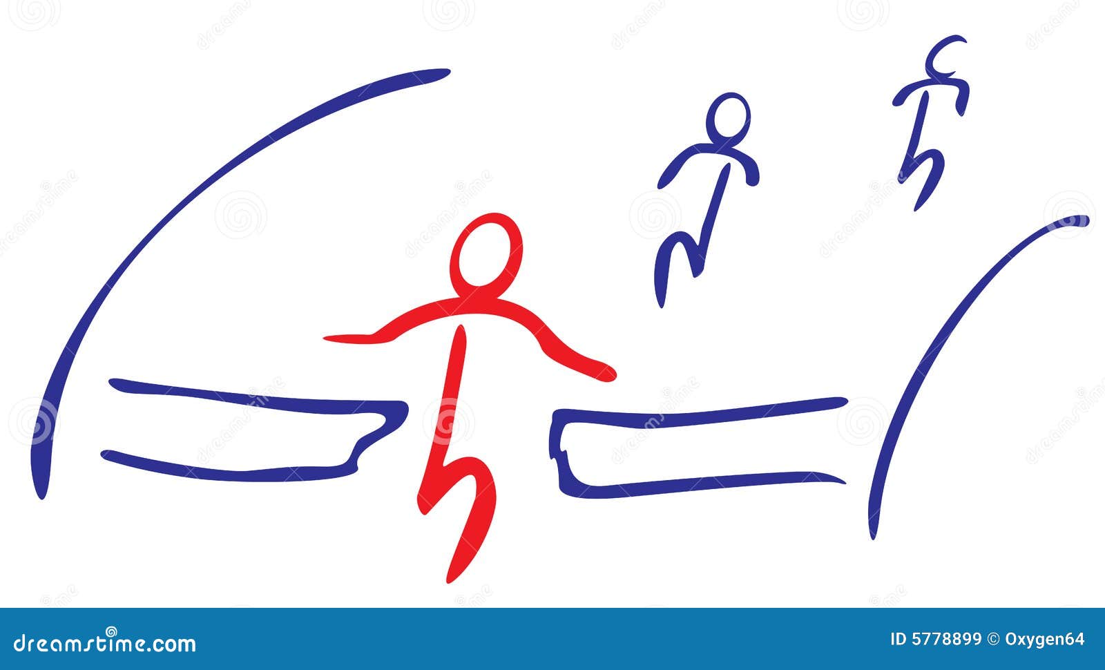 First at finish line stock vector. Illustration of athlete - 5778899