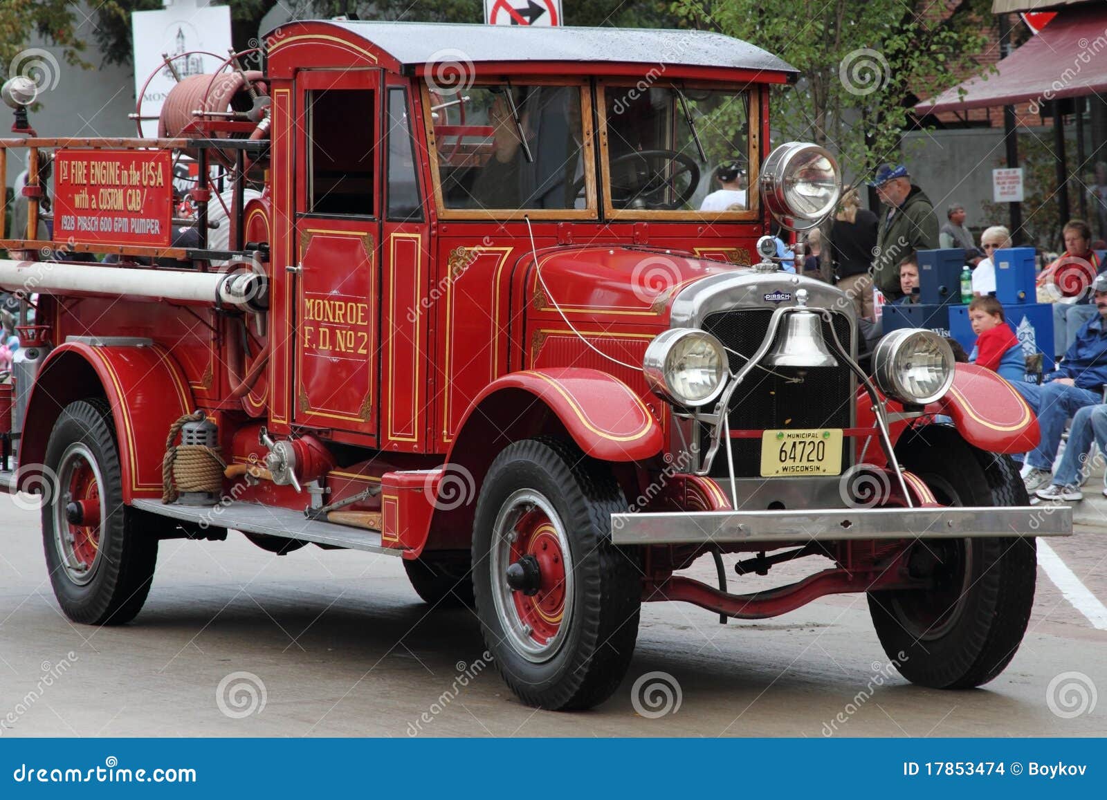 First Fire Engine with Custom Cab Editorial Stock Image - Image of ...