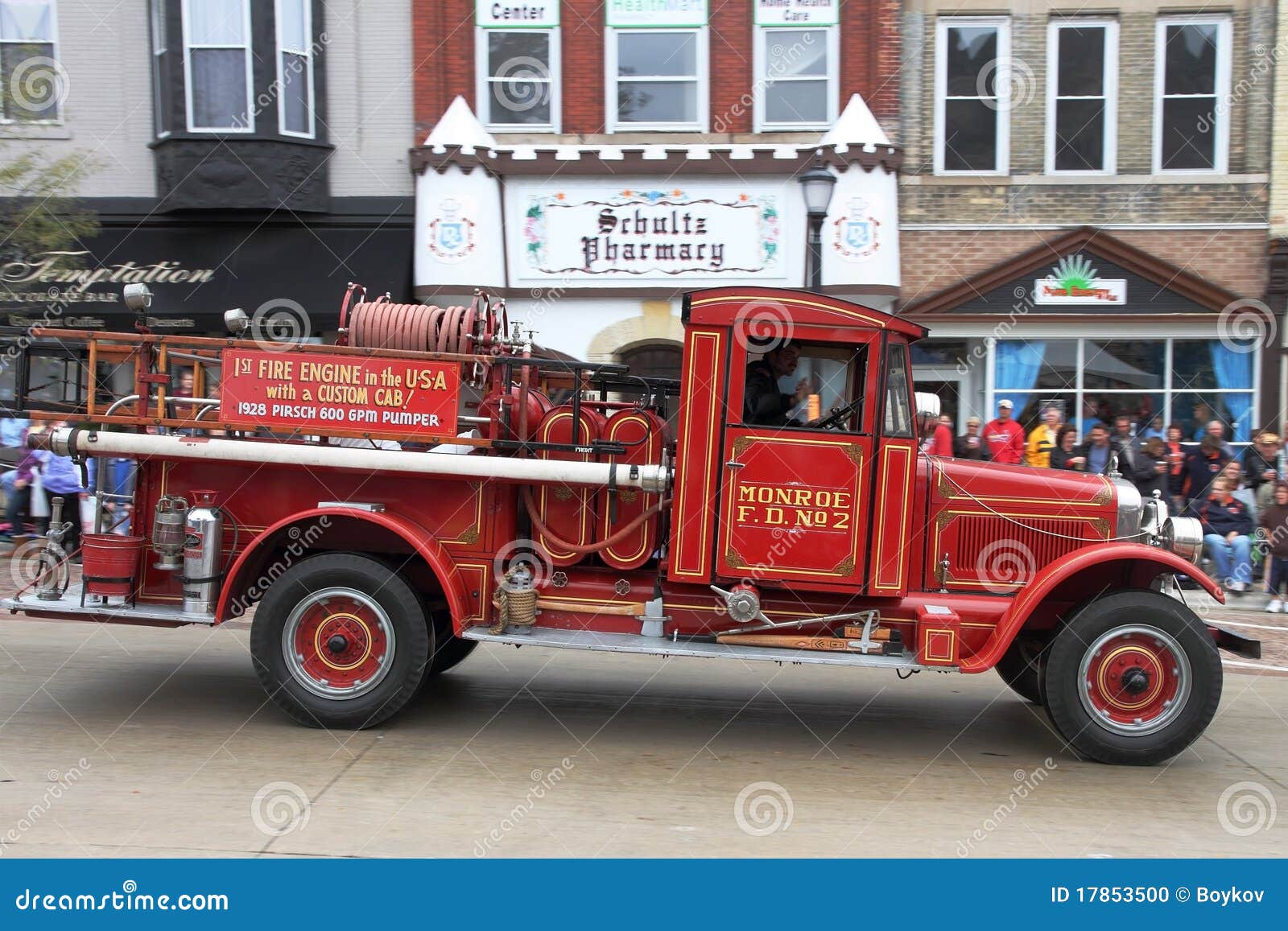 First Fire Engine with Custom Cab Editorial Image - Image of engine ...