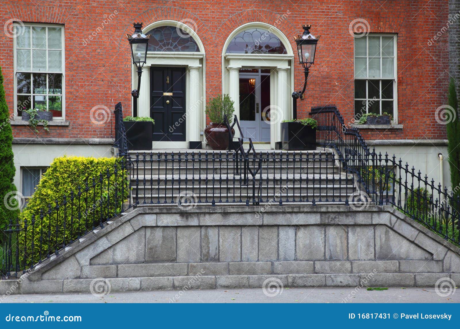 First Floor and Entrance To Beautiful Building Stock Image - Image of ...
