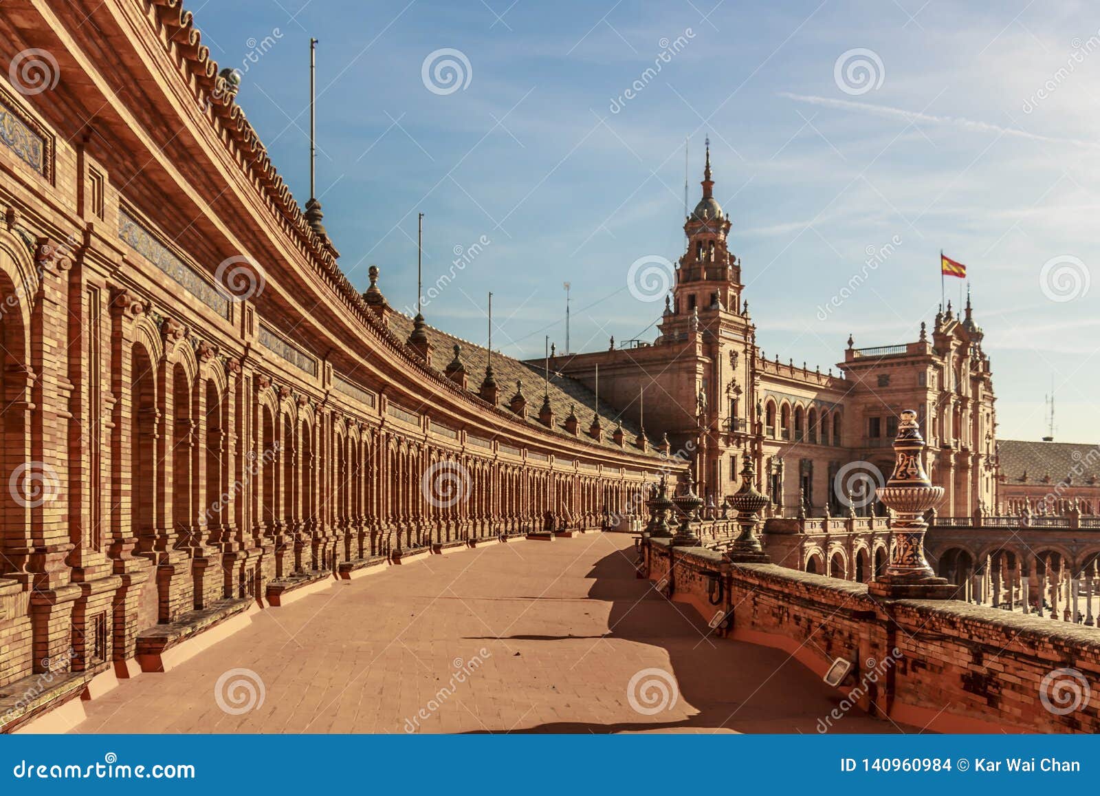 First Floor Terrace Facing the Main Central Building at Spain Square ...