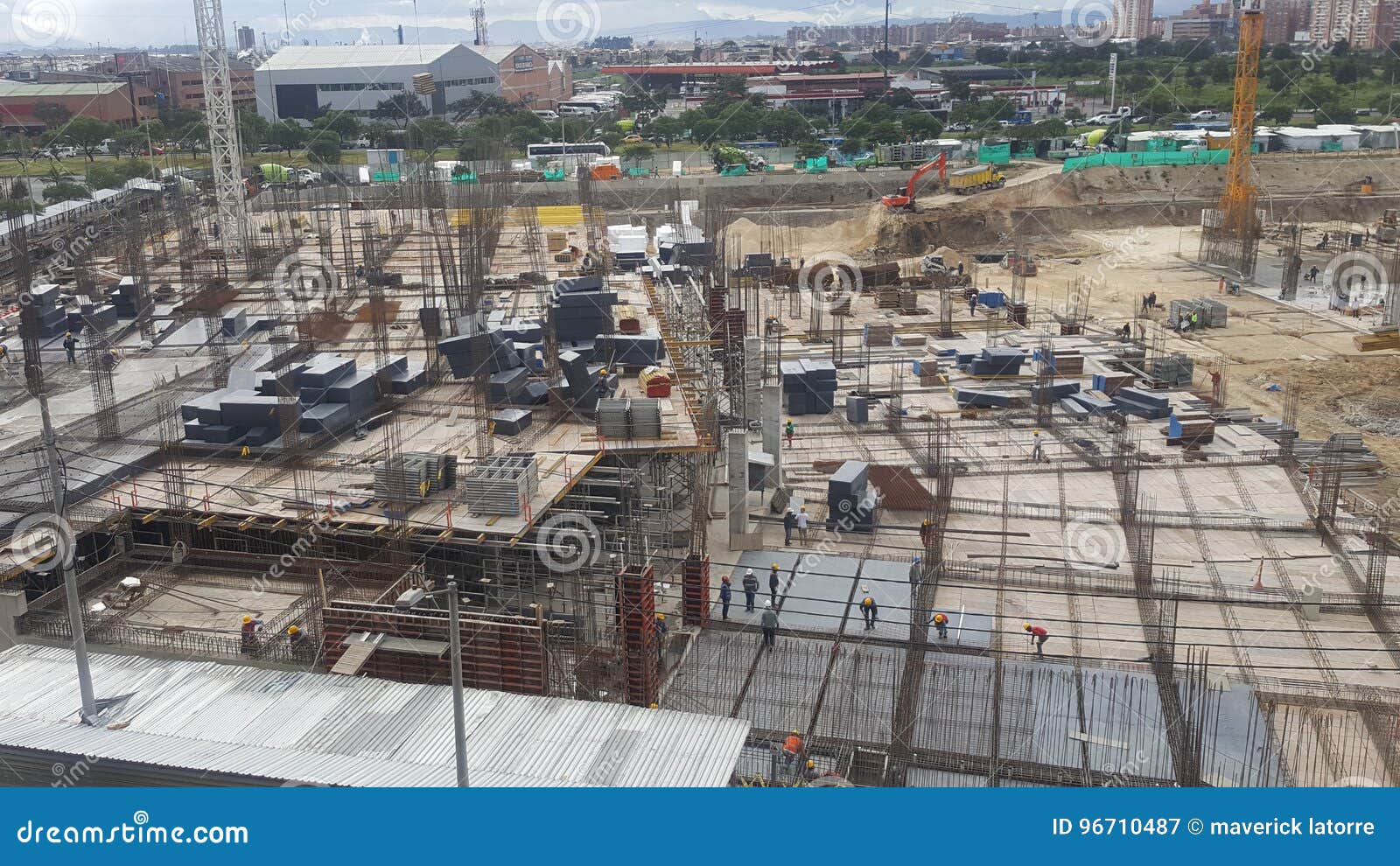 First Floors in a Construction Stock Image - Image of floors, center ...