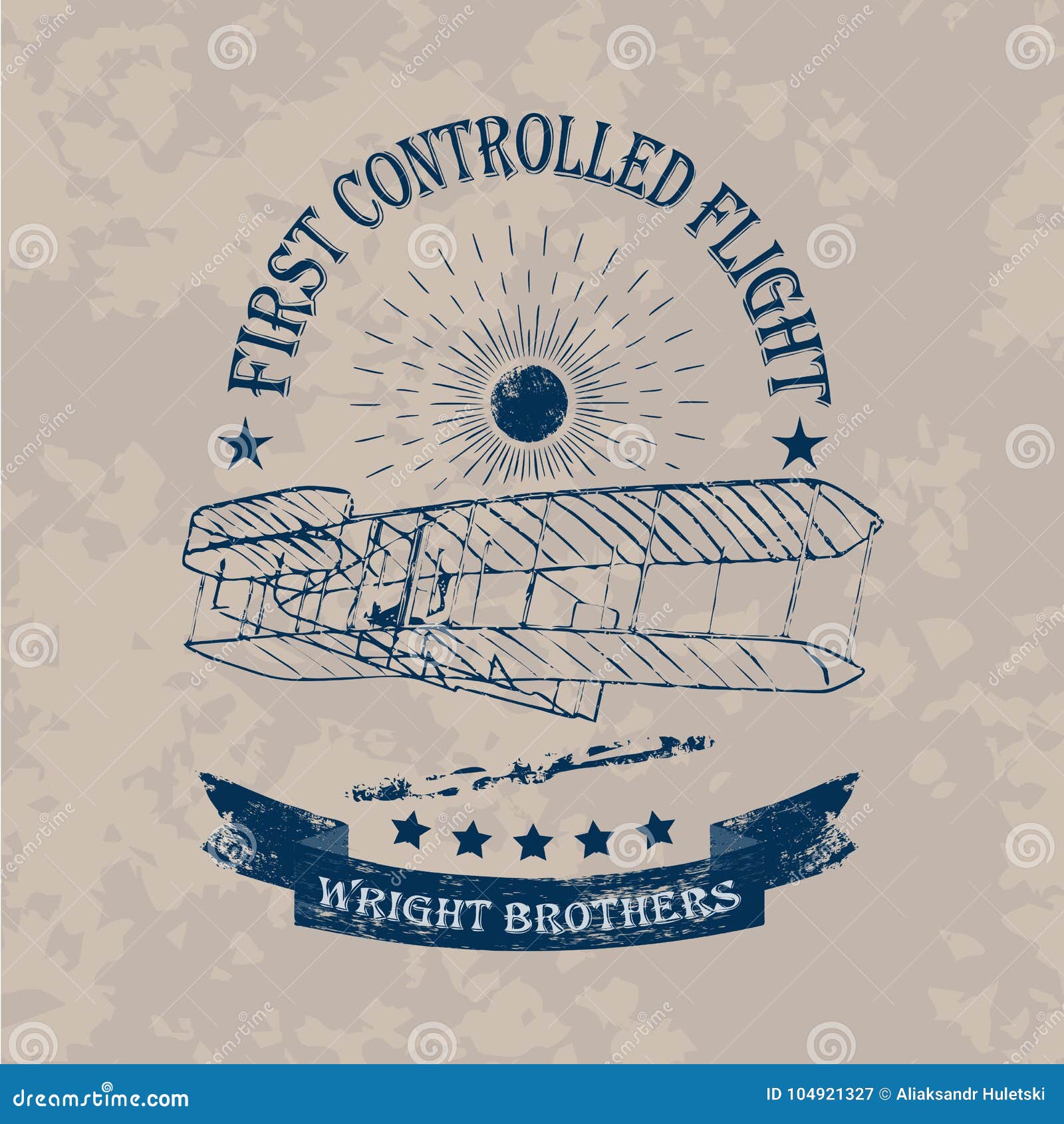 Wright Flight Silhouettes Cartoon Vector | CartoonDealer.com #8951881